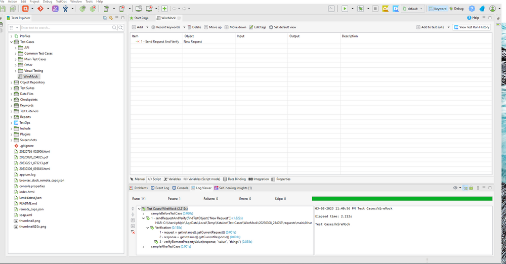 Katalon WireMock Integration
